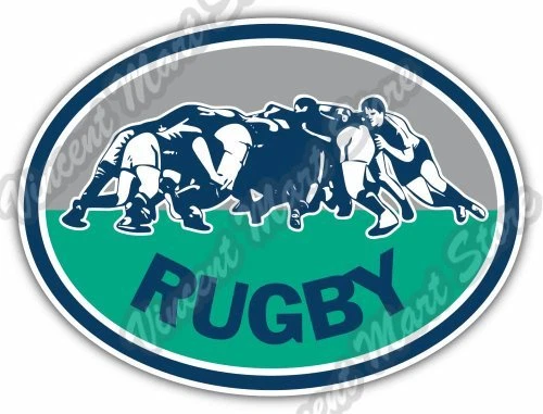 DOPASTICKER Rugby Football Ball Team Run Game Car Window Sticker Decal ...