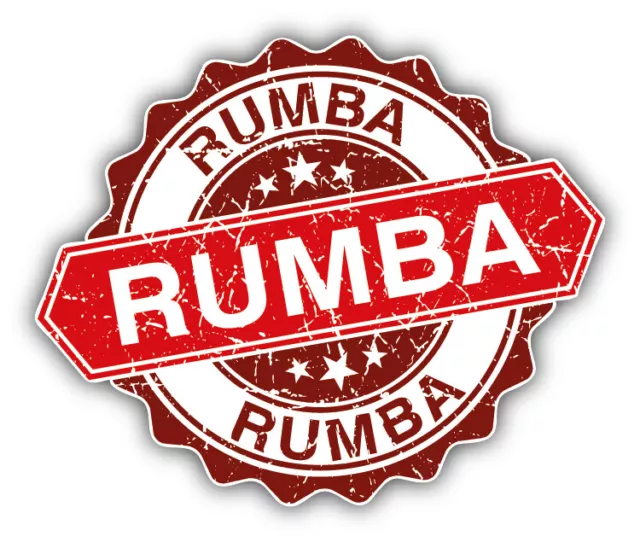 DOPASTICKER Rumba Grunge Rubber Car Sticker Phone Decal Water Bottle ...