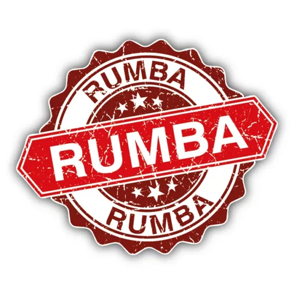 DOPASTICKER Rumba Grunge Rubber Car Sticker Phone Decal Water Bottle ...