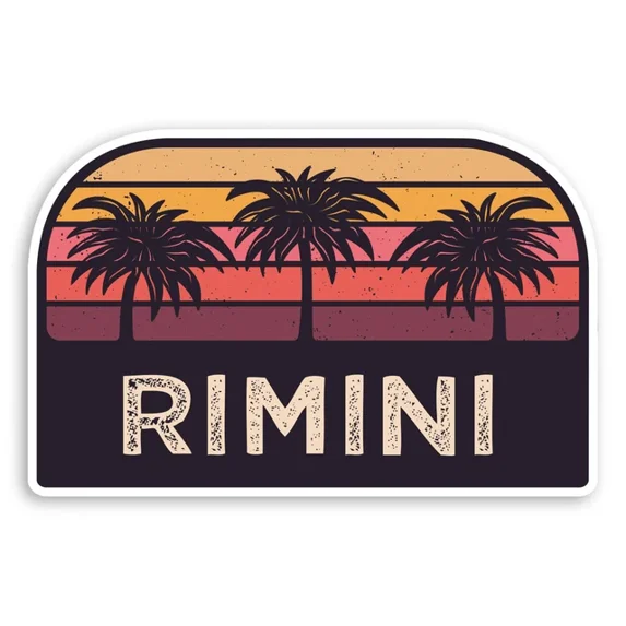 DOPASTICKER Rustic Rimini Italy Stickers - Travel Luggage Sticker ...
