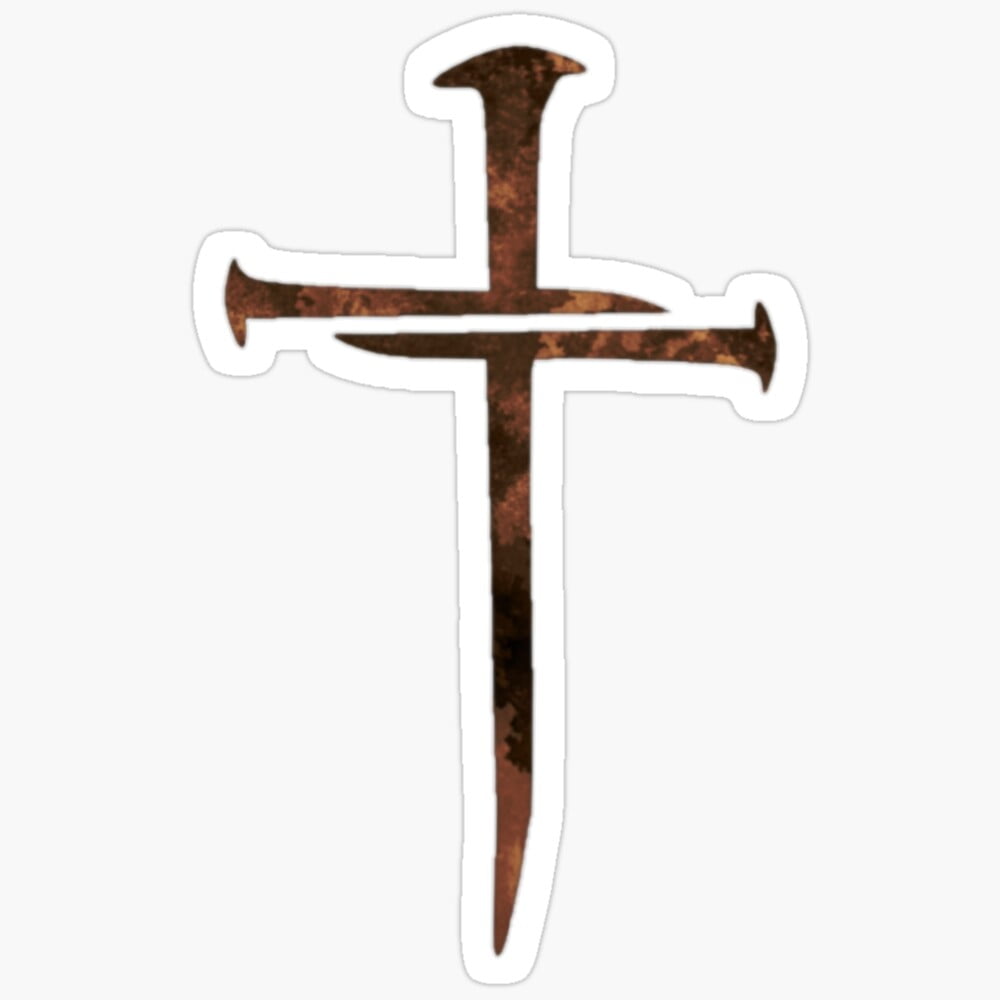 DOPASTICKER Rusty Nail Cross Sticker, Decorate Laptops, Water Bottles ...
