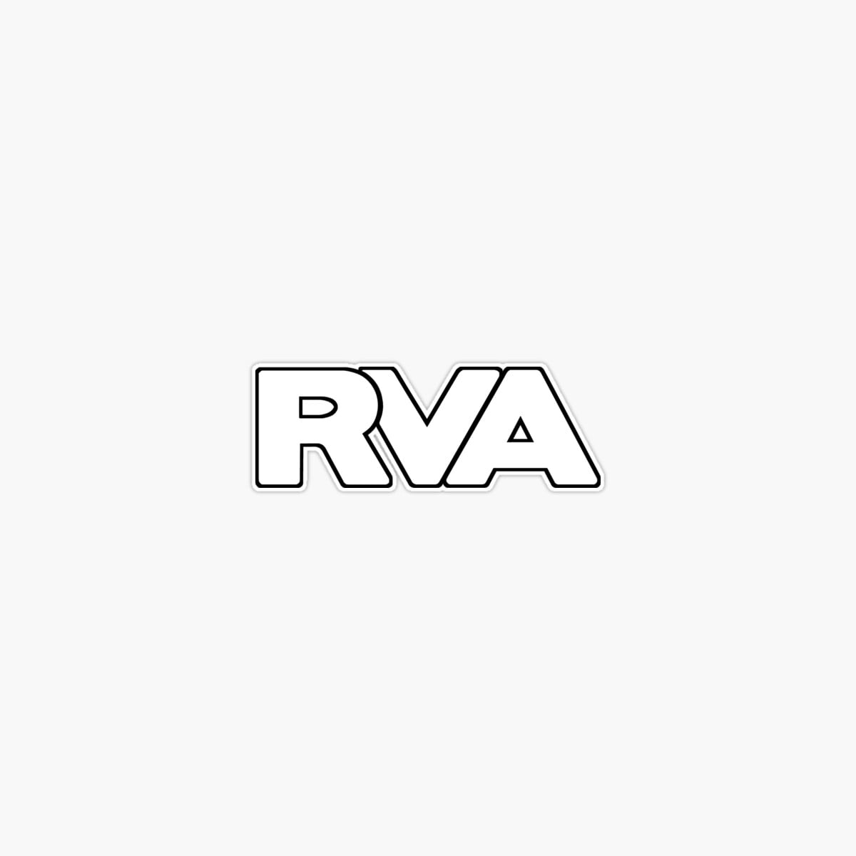 DOPASTICKER Rva Logo In White Sticker, Phone Sticker Water Bottle ...