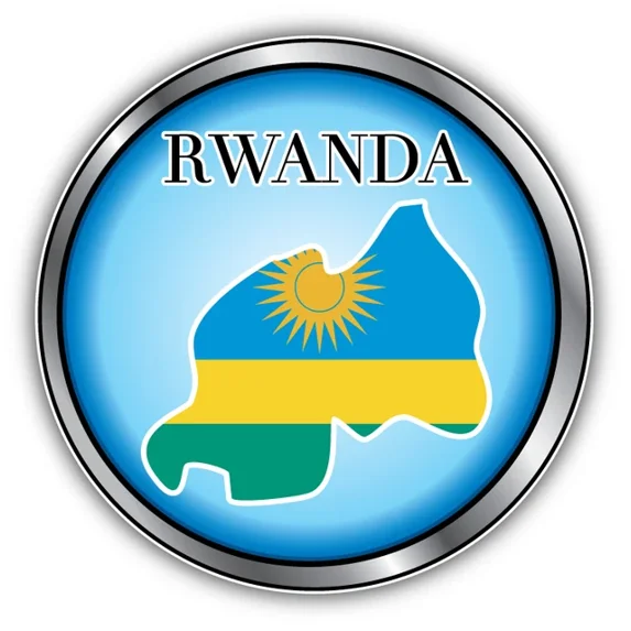 DOPASTICKER Rwanda Map Flag Silver Medal Sticker Decal Phone Decal ...