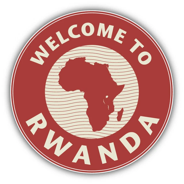 DOPASTICKER Rwanda Map Rubber Sticker Phone Water Bottle Stickers, Cars ...