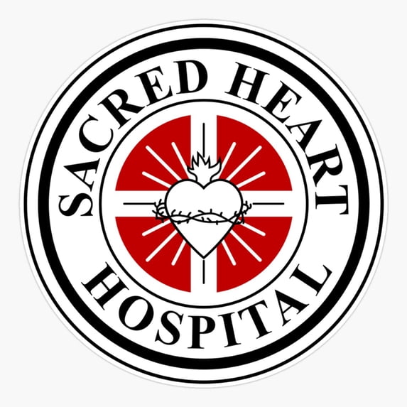DOPASTICKER Sacred Heart Hospital Sticker, Phone Sticker Car Sticker ...