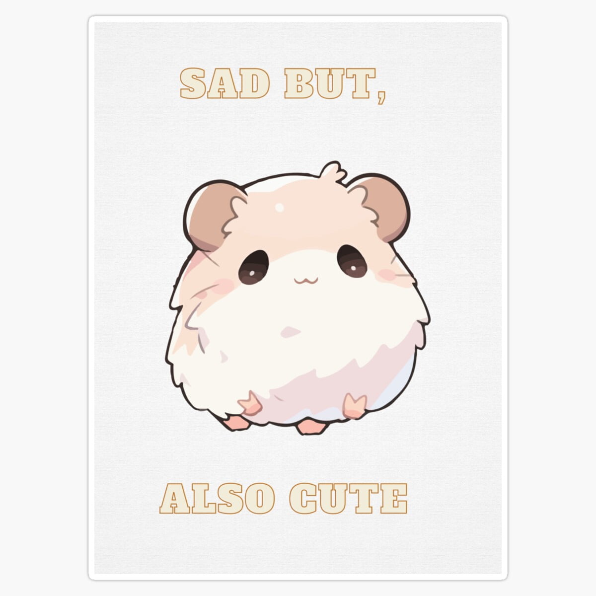 DOPASTICKER Sad But, Also Cute Sticker, Phone Sticker Water Bottle ...