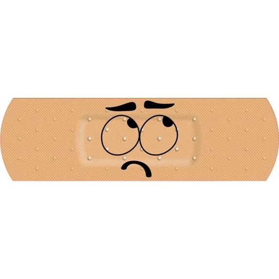 DOPASTICKER Sad Face Bandage Sticker Phone Sticker, Latop Sticker ...