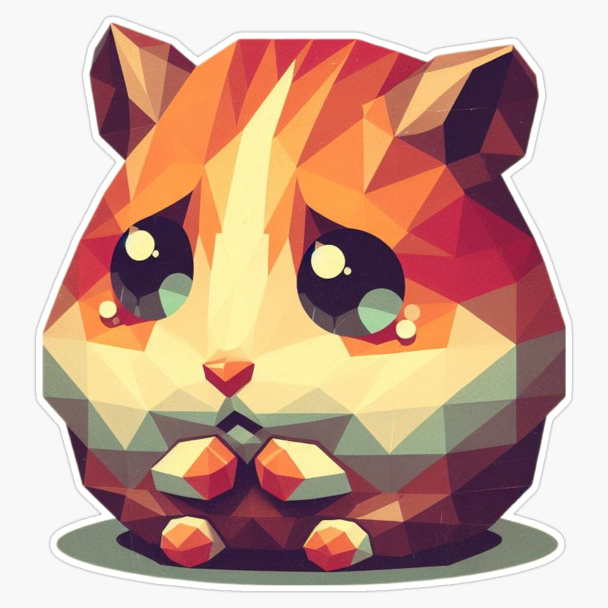 DOPASTICKER Sad Hamster, Cute Hamster Sticker, Phone Sticker Car ...