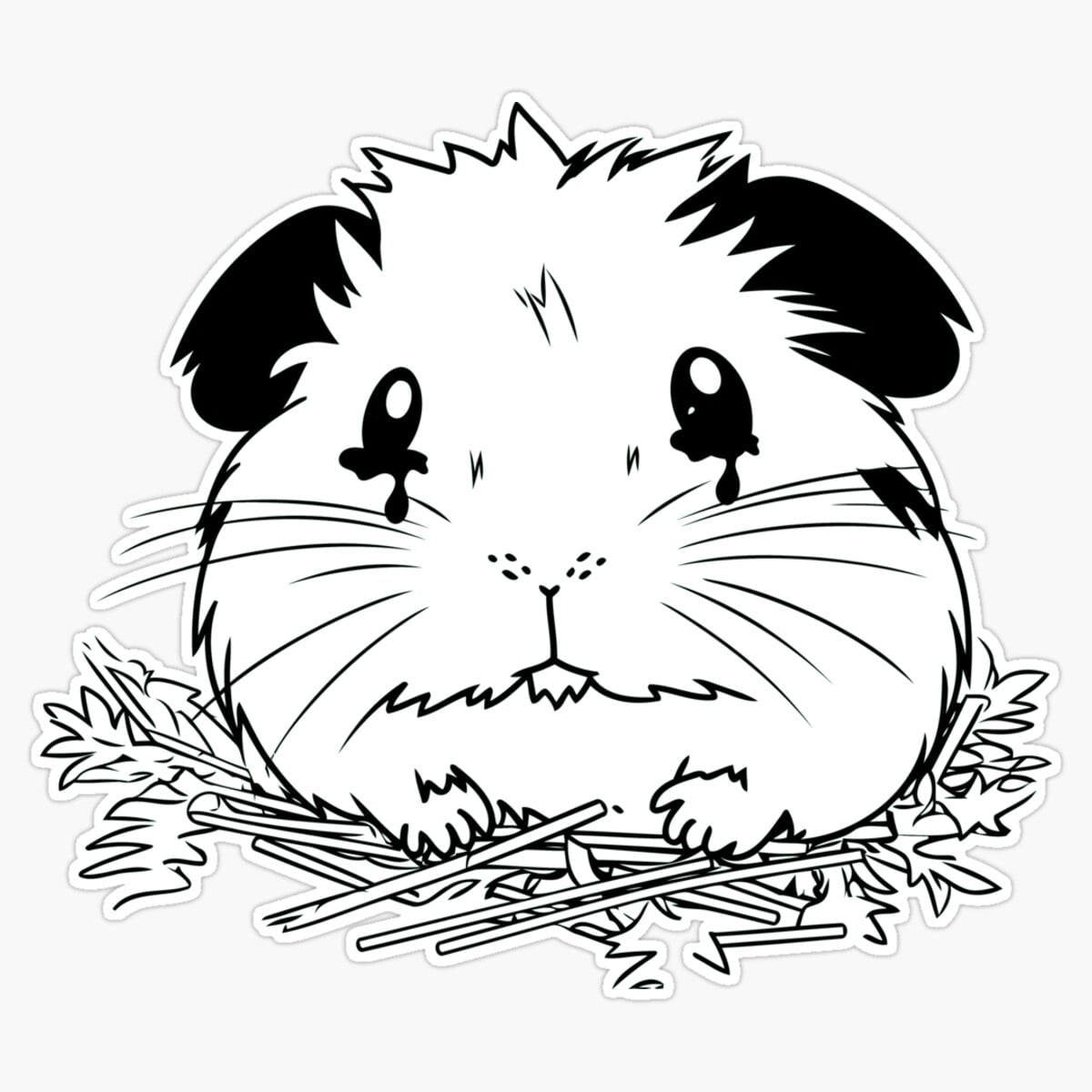 DOPASTICKER Sad Hamster Perfect Gift A Teenager Sticker, Phone Sticker ...