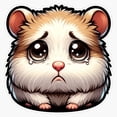 DOPASTICKER Sad Hamster - Tender Moments Sticker, Phone Sticker Car ...