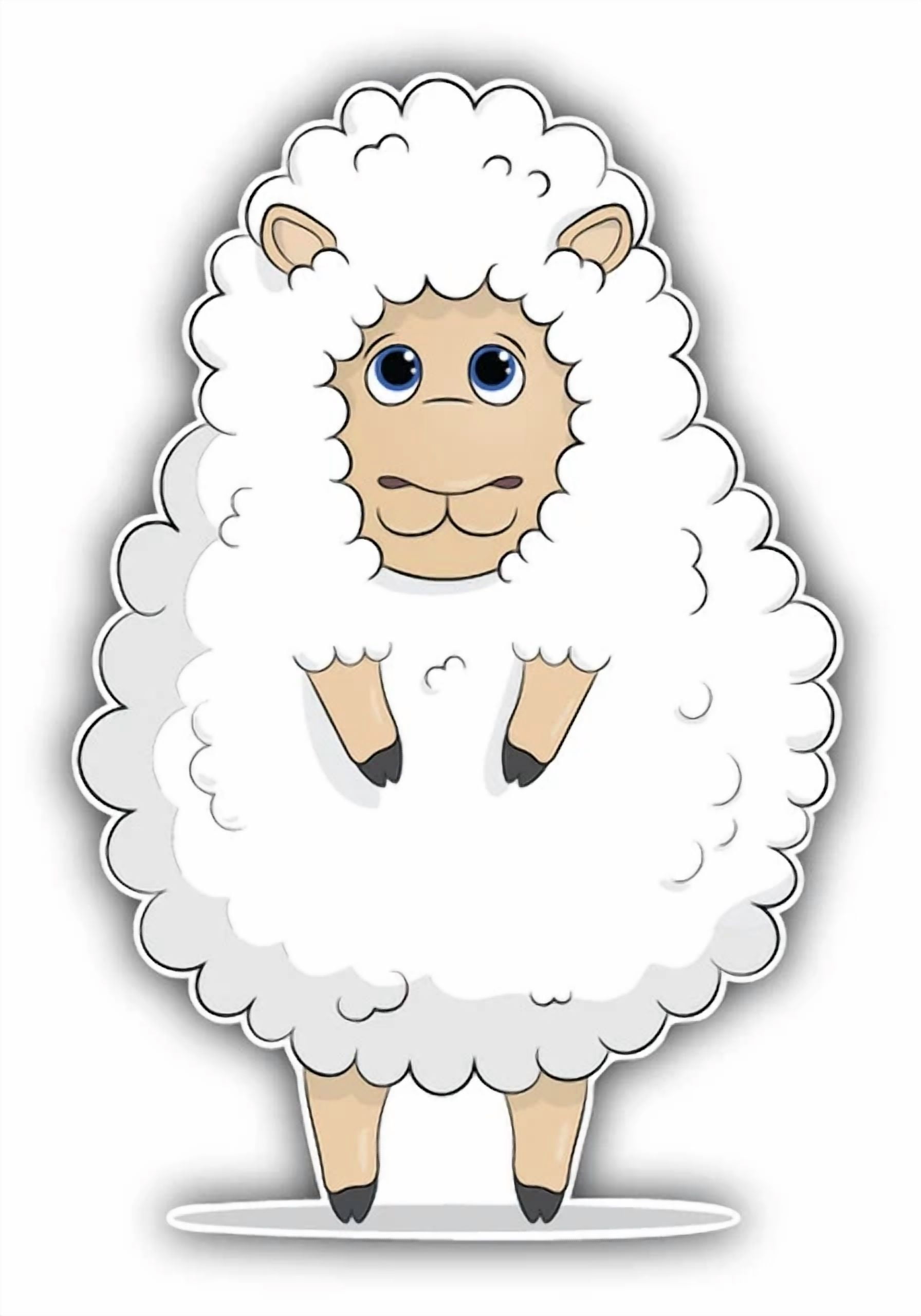 DOPASTICKER Sad Lamb Sticker Decal Phone Decal Water Bottle Stickers ...