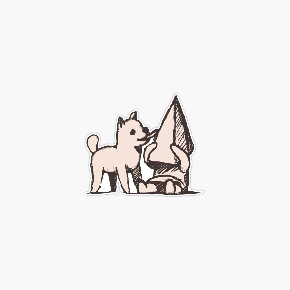DOPASTICKER Sad Pyramid Head Sticker, Phone Sticker Water Bottle ...