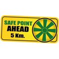 DOPASTICKER Safe Point Ahead 5Km Car Bumper Sticker Decal Gift You ...