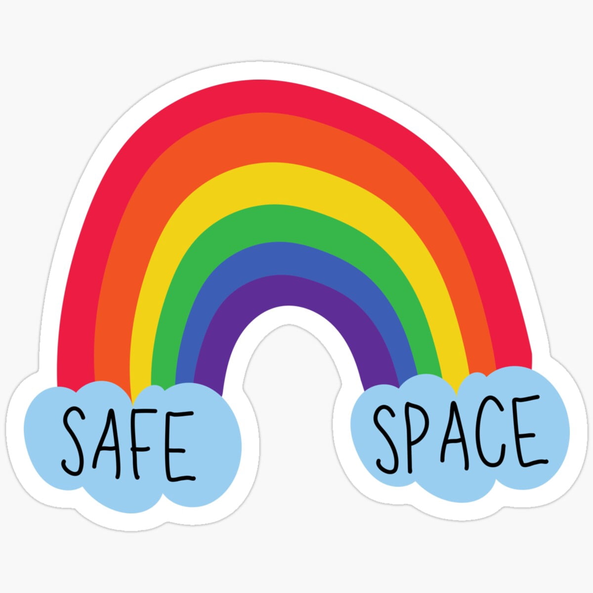 DOPASTICKER Safe Space Rainbow Sticker. Gift You - Decorate Laptops ...