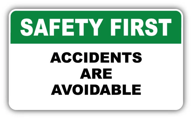 DOPASTICKER Safety First Warning Sign Accidents Sticker Decal Phone ...