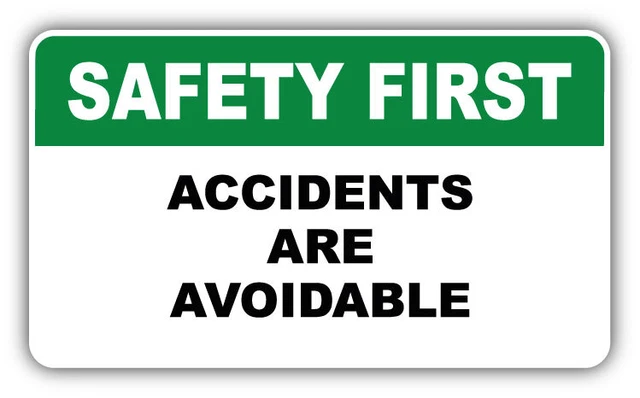 DOPASTICKER Safety First Warning Sign Accidents Sticker Decal Phone ...