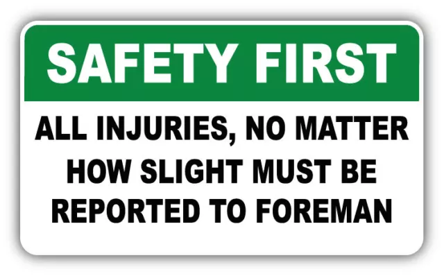 DOPASTICKER Safety First Warning Sign All Injuries Sticker Decal Phone ...