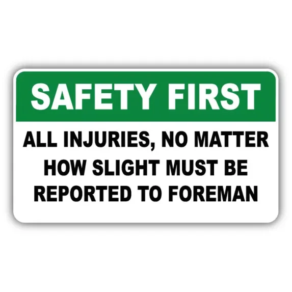 DOPASTICKER Safety First Warning Sign All Injuries Sticker Decal Phone ...