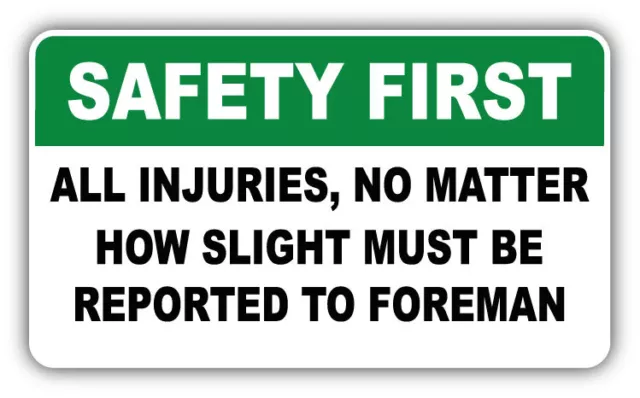 DOPASTICKER Safety First Warning Sign All Injuries Sticker Decal Phone ...