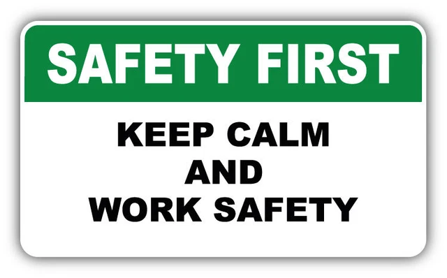 DOPASTICKER Safety First Warning Sign Keep Calm Sticker Decal Phone ...