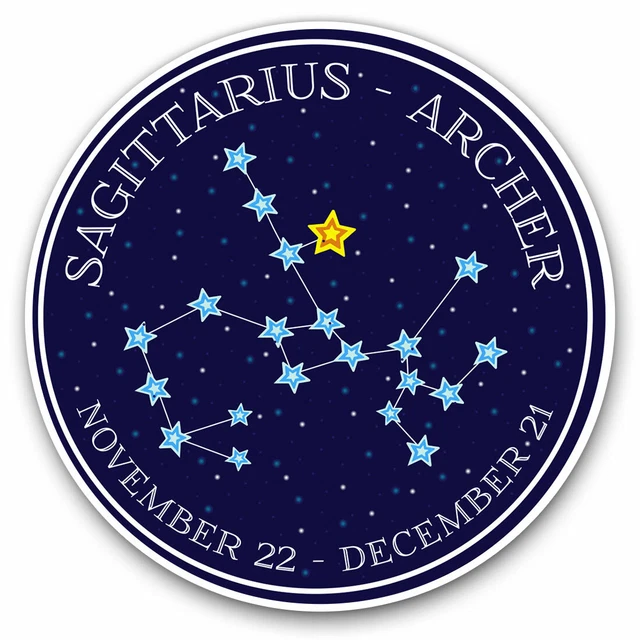 DOPASTICKER Sagittarius Constellation Star Space Horoscope Cool Gi ...