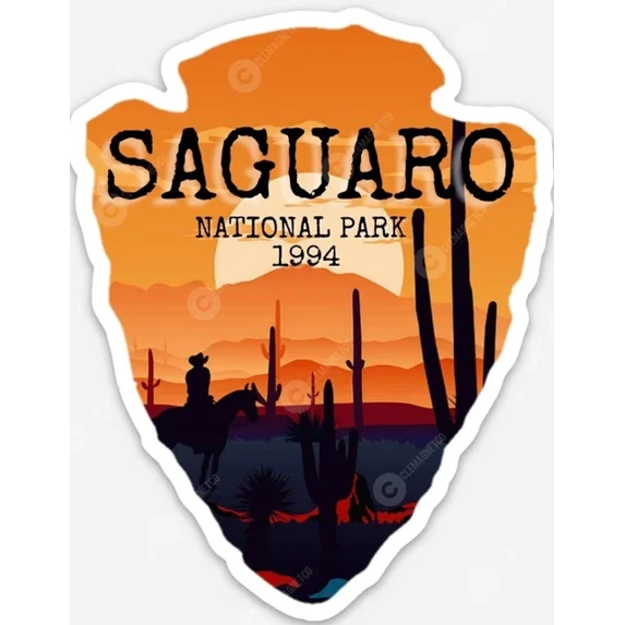 DOPASTICKER Saguaro National Park Sticker - Arizona Cactus Desert 1994 ...