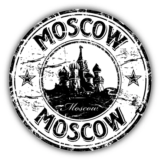 DOPASTICKER Saint Basil'S Moscow Grunge Russia Stamp Travel Sticker ...