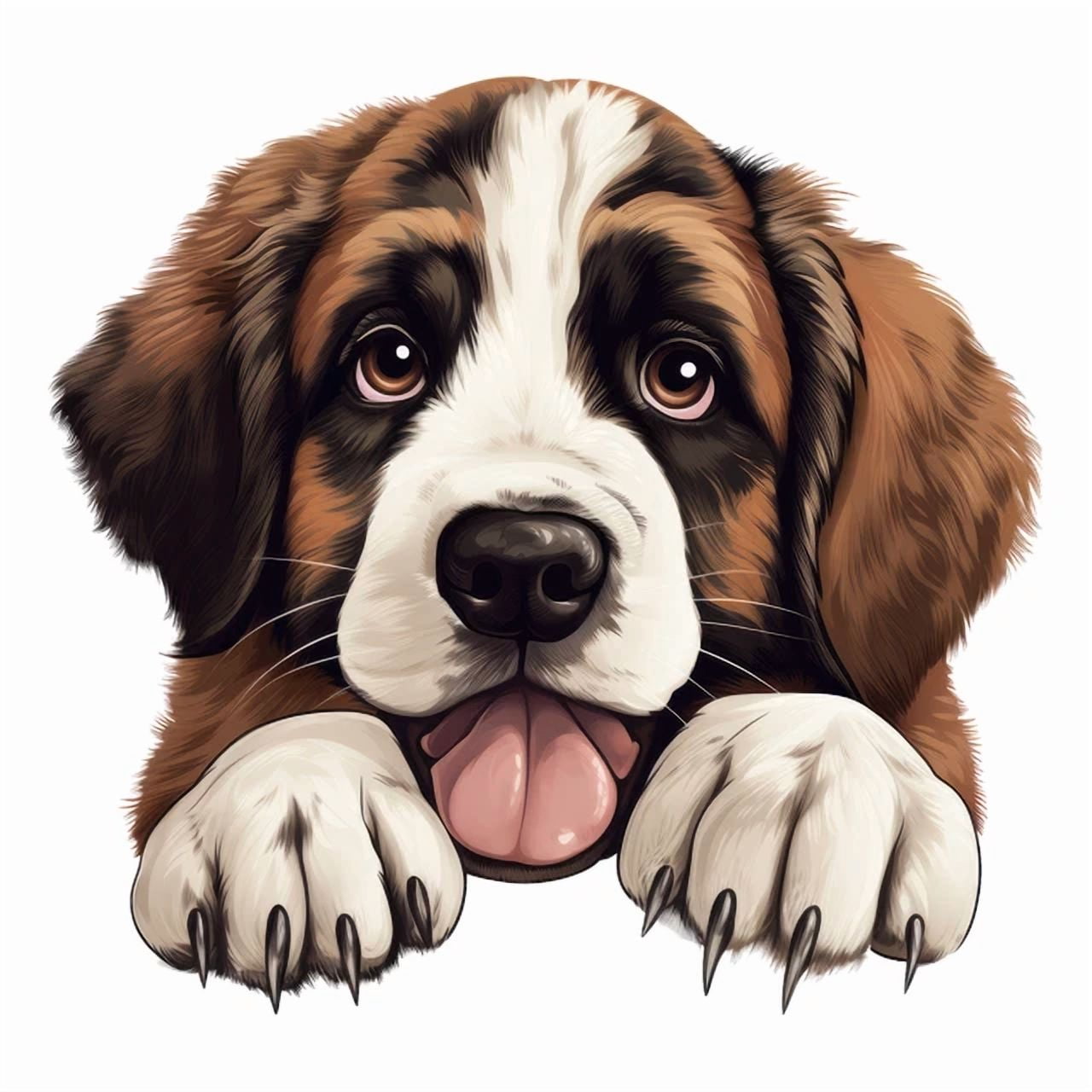 DOPASTICKER Saint Bernard Car Sticker Dogs Sticker Phone Sticker, Latop ...