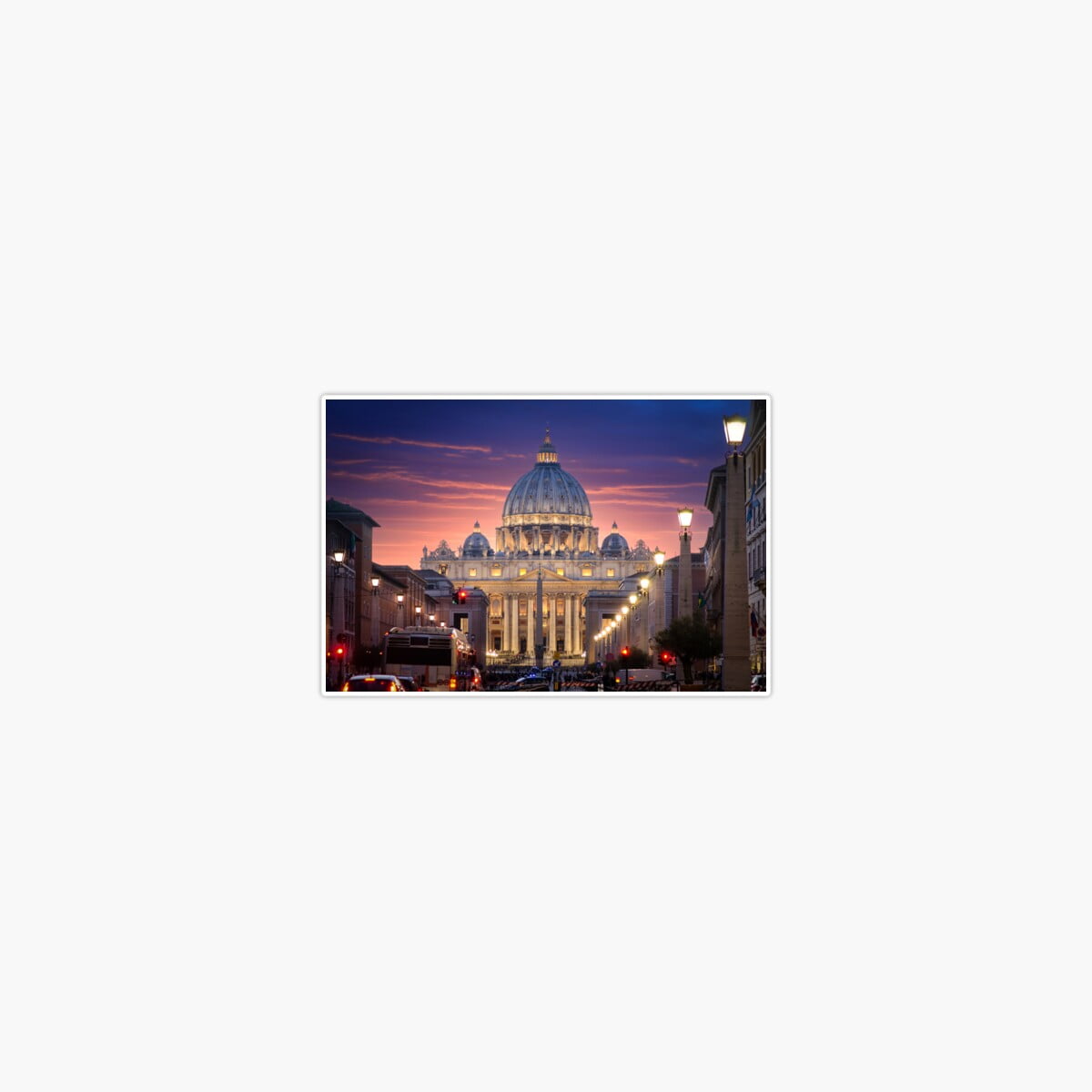 DOPASTICKER Saint Peter Basilica In Vatican City At Rome, Italy Sticker ...