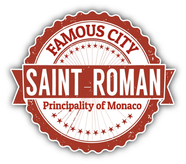 DOPASTICKER Saint Roman City Monaco Grunge Travel Stamp Sticker Decal ...