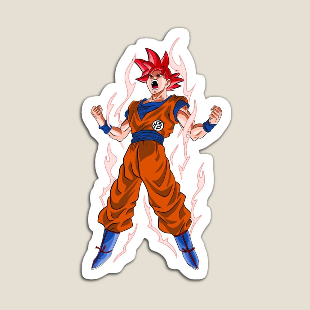 DOPASTICKER Saiyan God G0Ku Decorative Laptop, Phone Stickers ...