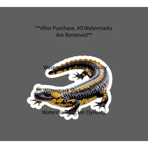 DOPASTICKER Salamander Sticker Lizard Animal Wildlife Sticker Phone ...