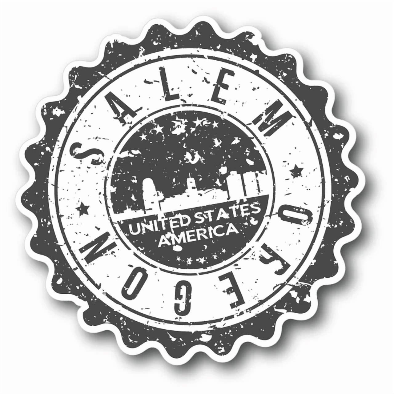 DOPASTICKER Salem City Oregon Usa State Vintage Grunge Sticker Decal ...