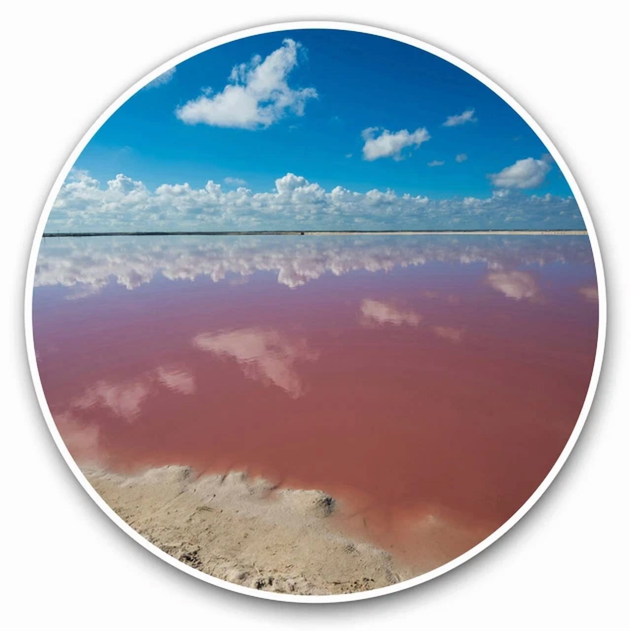 DOPASTICKER Salt Pink Lagoon Las Coloradas Yucatan Mexico Cool Gif ...