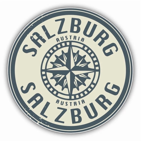 DOPASTICKER Salzburg Austria Grunge Travel Sticker Decal Phone Decal ...
