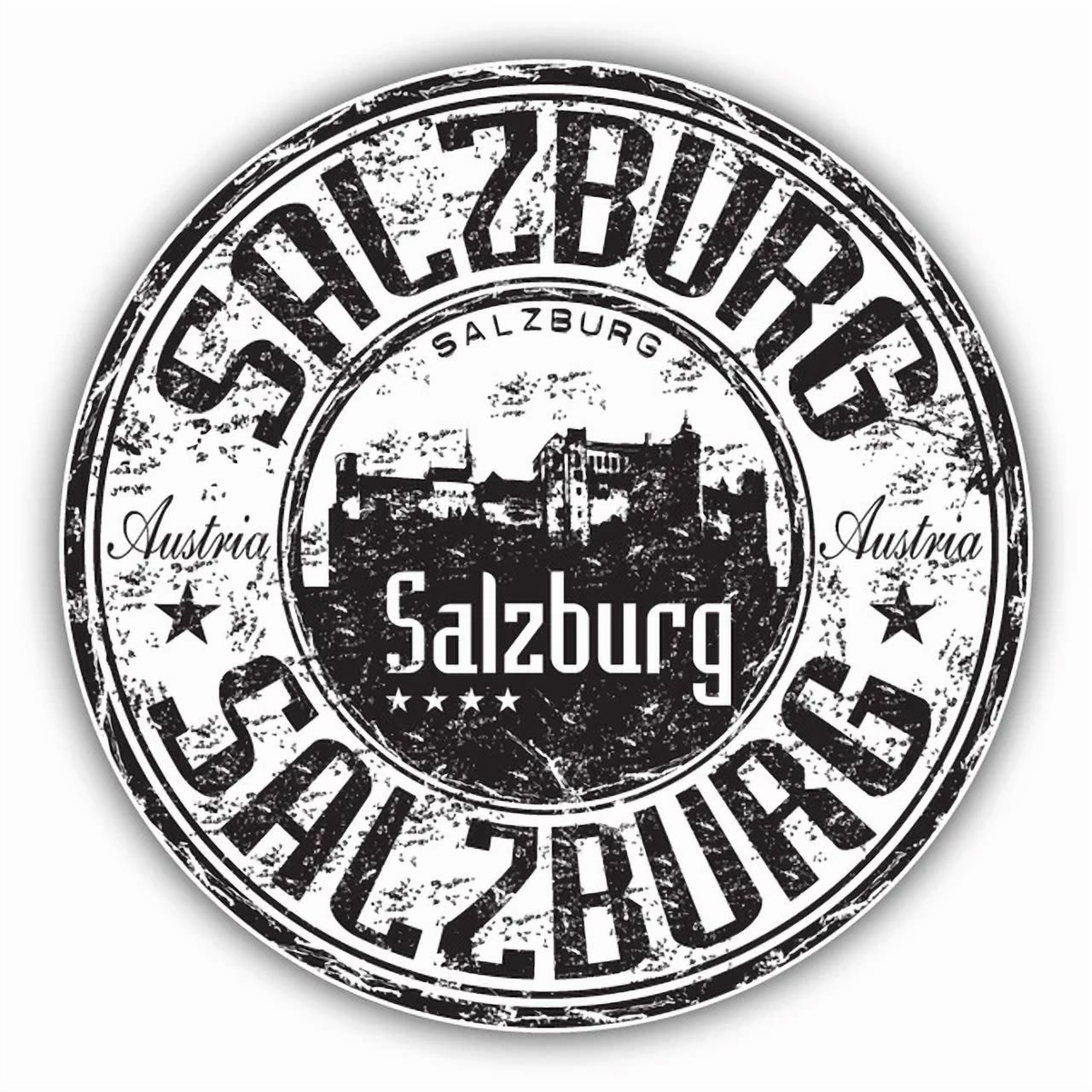 DOPASTICKER Salzburg City Austria Grunge Travel Stamp Sticker Decal ...