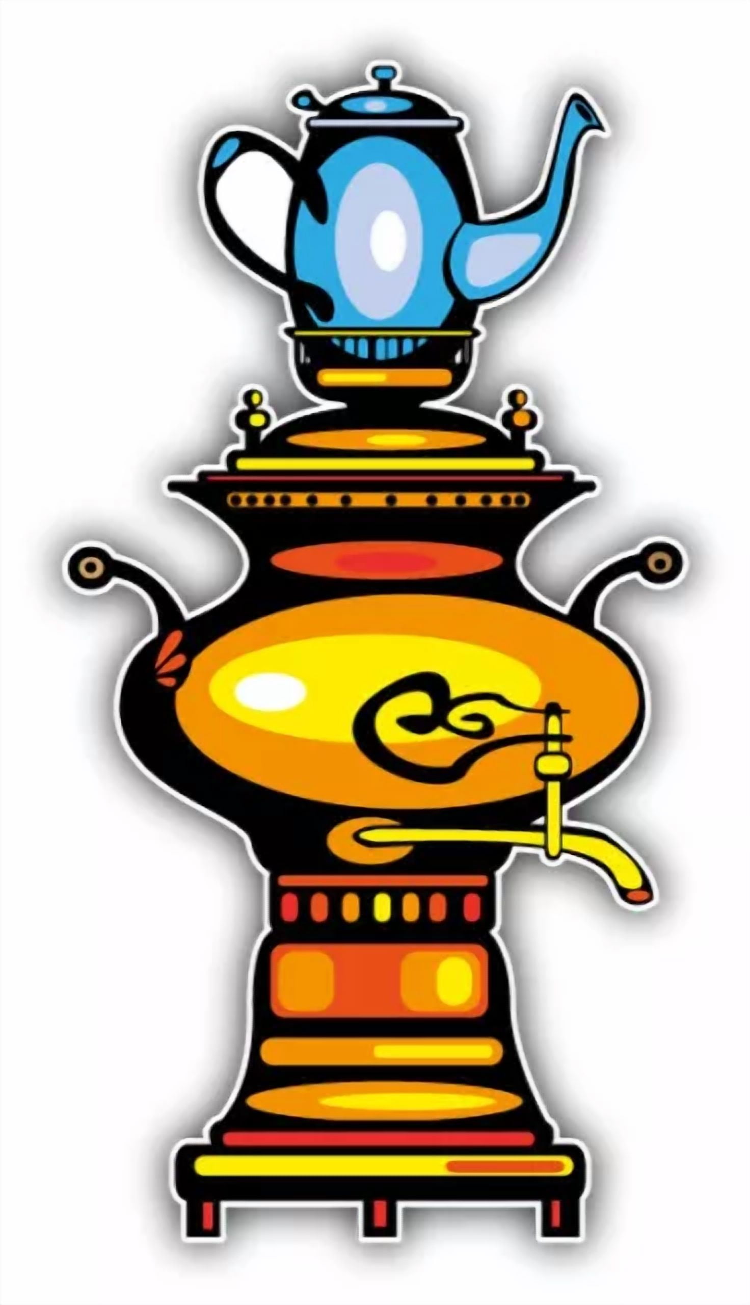 DOPASTICKER Samovar Tea Sticker Decal Phone Decal Water Bottle Stickers ...