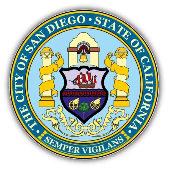 DOPASTICKER San Diego City Seal Sticker Decal Phone Decal Water Bottle ...