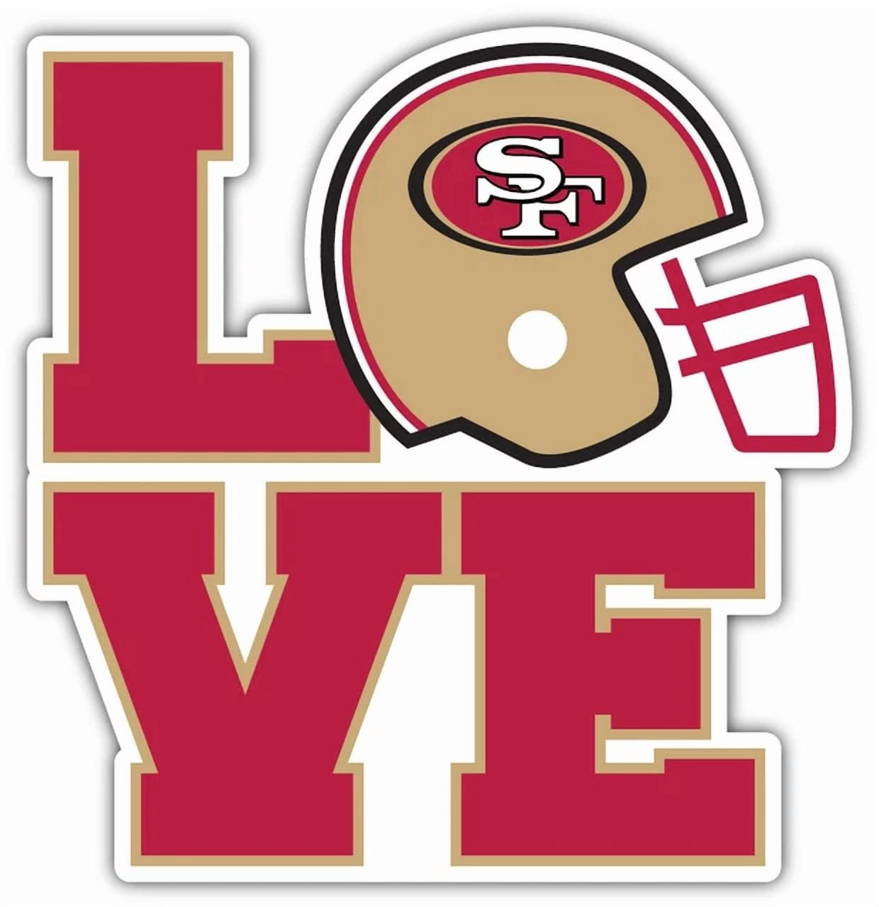 DOPASTICKER San Francisco 49Ers Love Sport Car Sticker Phone Water ...