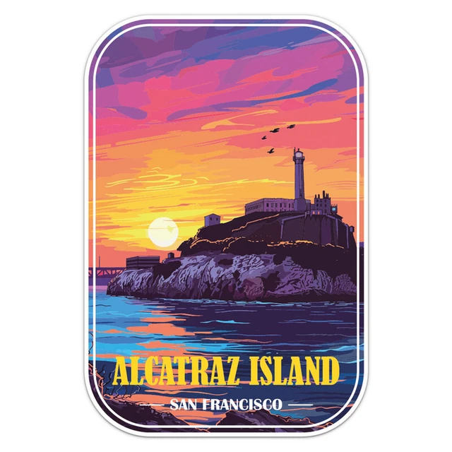 DOPASTICKER San Francisco Alcatraz Island Sticker Decal Phone Decal ...