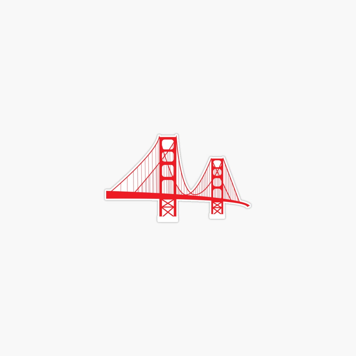 DOPASTICKER San Francisco Golden Gate Bridge Sticker, Phone Sticker Car ...