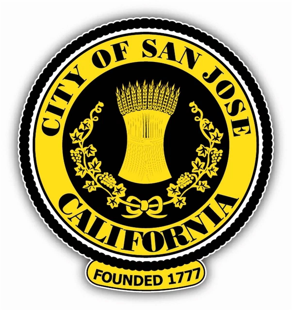 DOPASTICKER San Jose City Seal Sticker Decal Phone Decal Water Bottle ...
