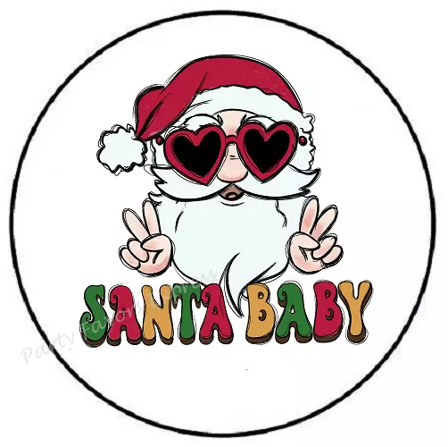 DOPASTICKER San.Ta Baby Chris.Tmas Stickers Favors Gift You - Decorate ...