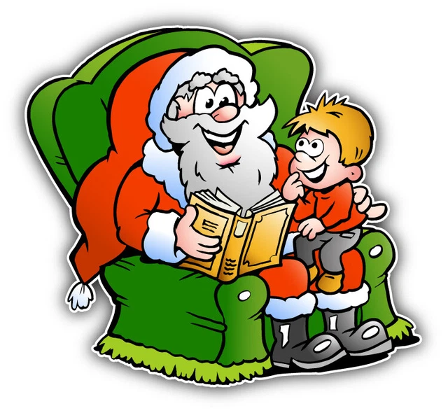 DOPASTICKER San.Ta Claus Chri.Stm.As Kid Car Sticker Phone Water Bottle ...