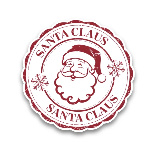 DOPASTICKER San.Ta Claus Chri.Stm.As Xmas Sticker Car Scrapbook Phone ...