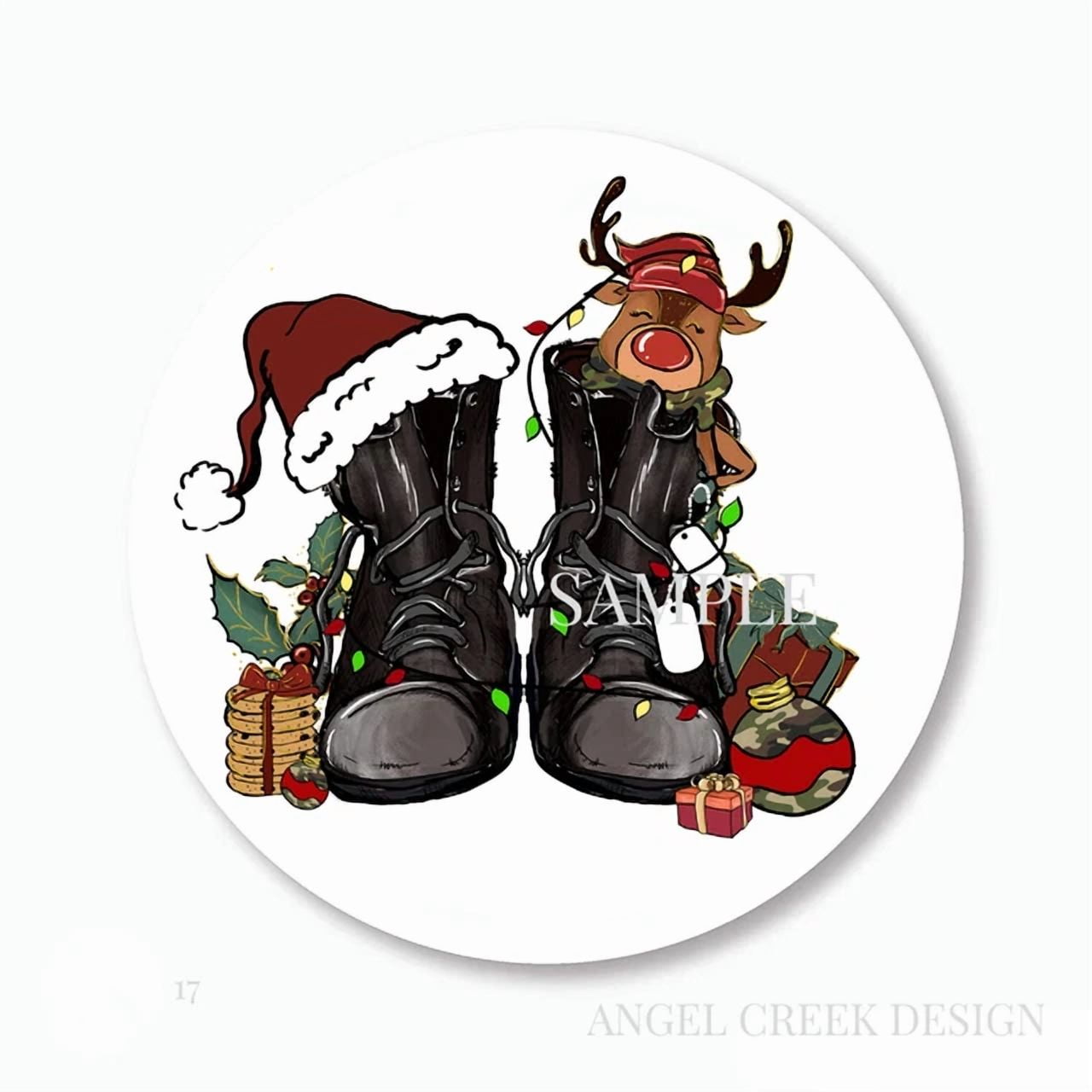 DOPASTICKER San.Ta'S Boots Chri.Stm.As Scrapbook Stickers Phone Decal ...