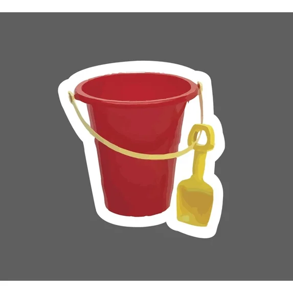 DOPASTICKER Sand Bucket Sticker Shovel Travel Beach Ocean Sticker Phone ...