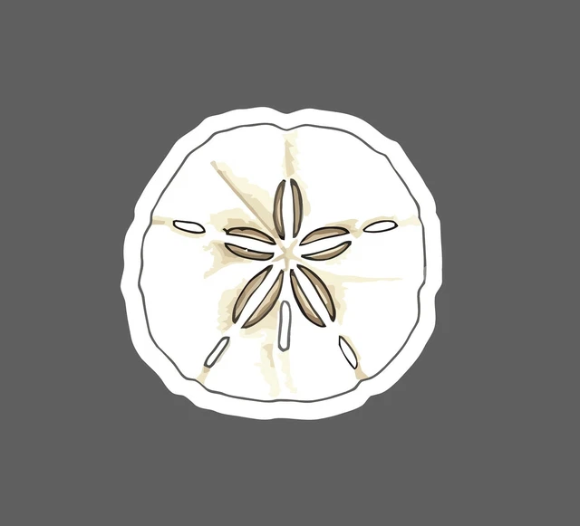 DOPASTICKER Sand Dollar Sticker Beach Ocean Tropical Animal Sticker ...