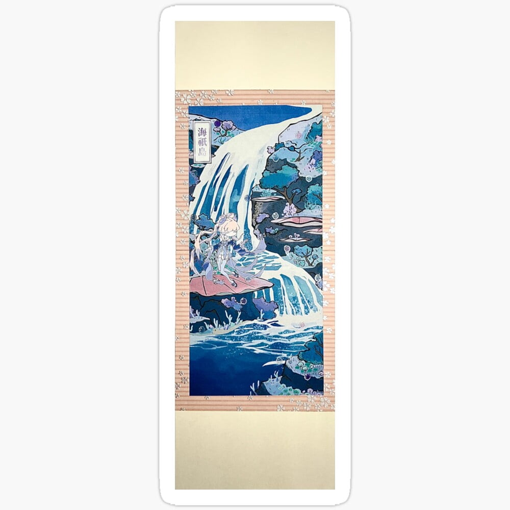 DOPASTICKER Sanganomiya Kokomi Ukiyo-E Kakejiku Sticker Phone Decal ...