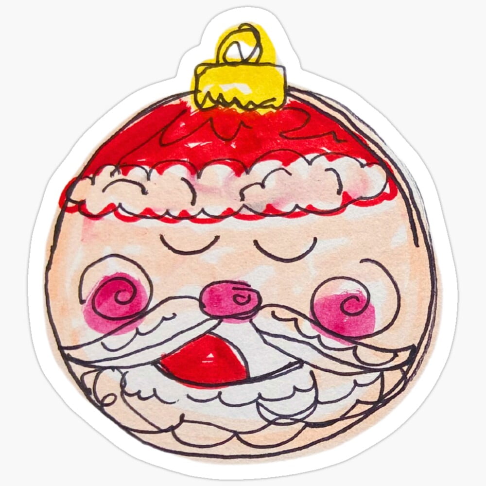 DOPASTICKER Santa Ornamnet Sticker Phone Sticker, Latop Sticker, Lover ...